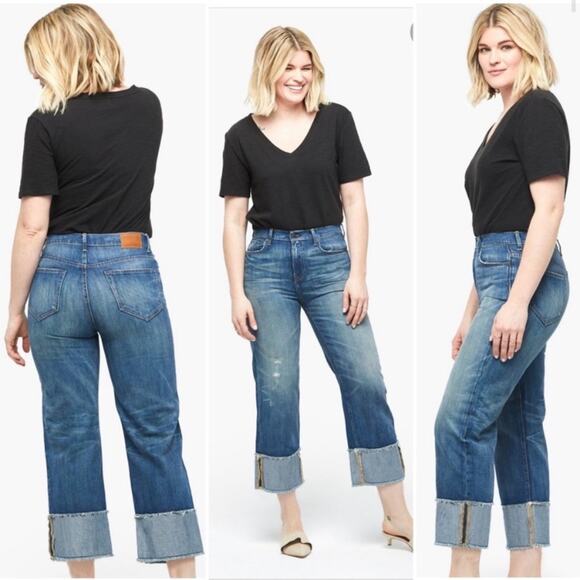 Able | Jeans | Able Martha The Cuffed Distressed Jean Wide Leg Size 27 ...